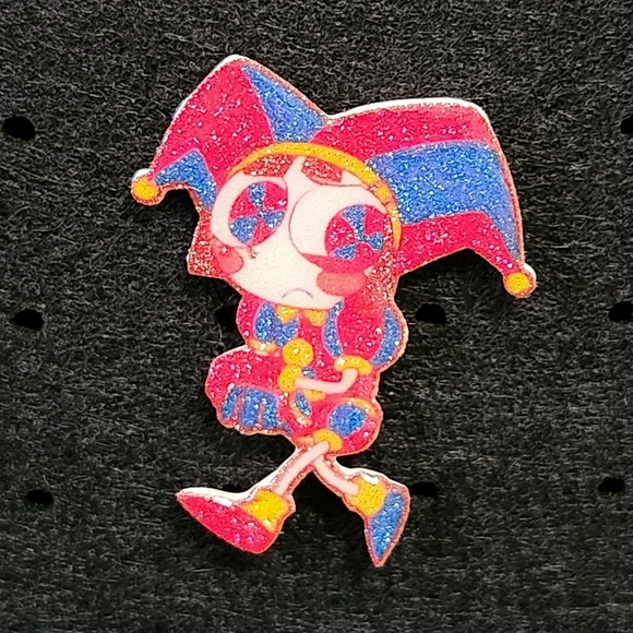 Handmade | Art | Pomni Glitter Pin The Amazing Digital Circus | Poshmark